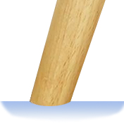 Chair feet for angled chair legs