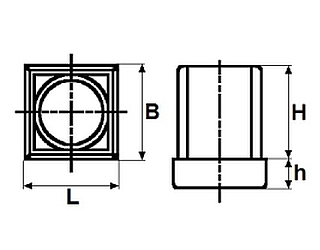 Square & rectangular end cap inserts without ribbing - verpas