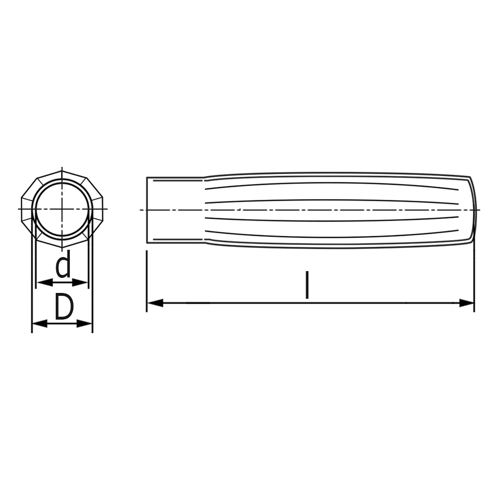 Oval handle - PVC - dip moulded - verpas