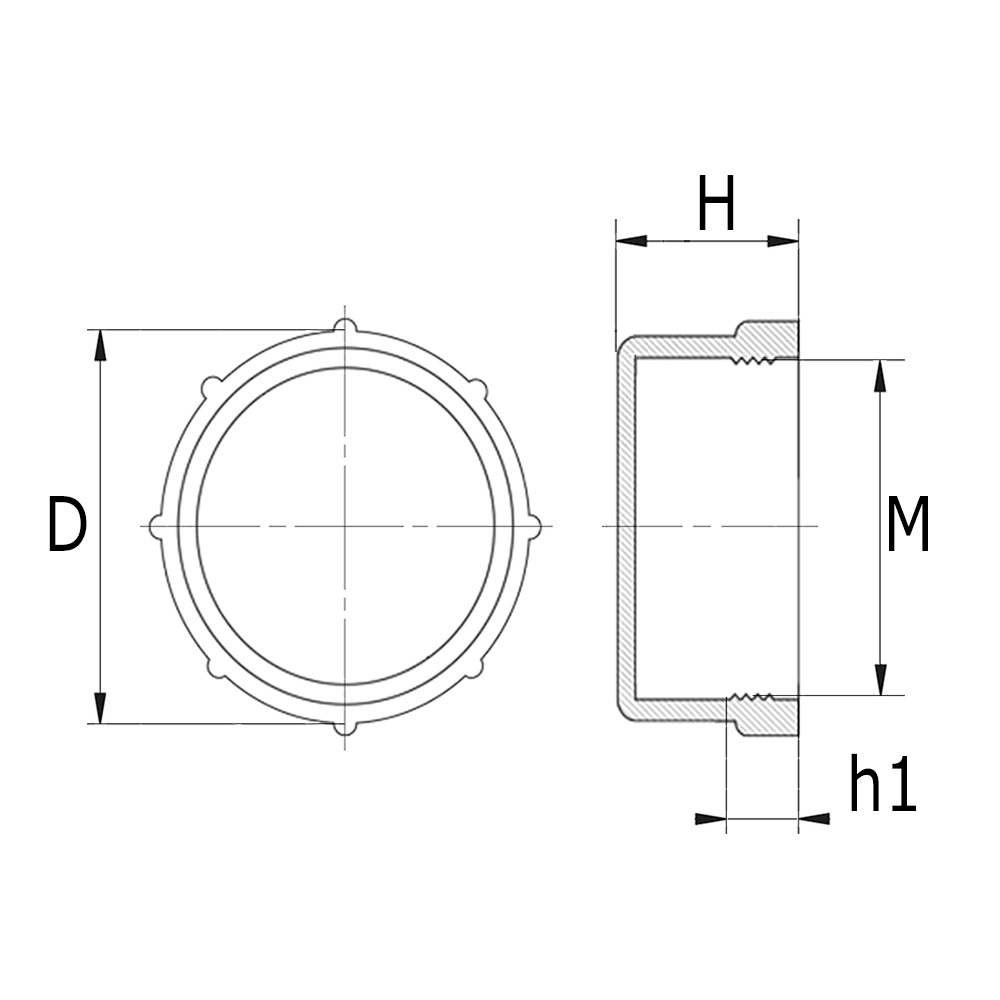 Verpas - Threaded protection plugs metric M52x2 ECO