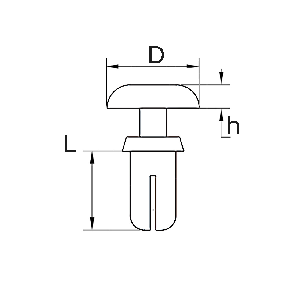 Expanding rivet with domed head - PA 6.6 - verpas