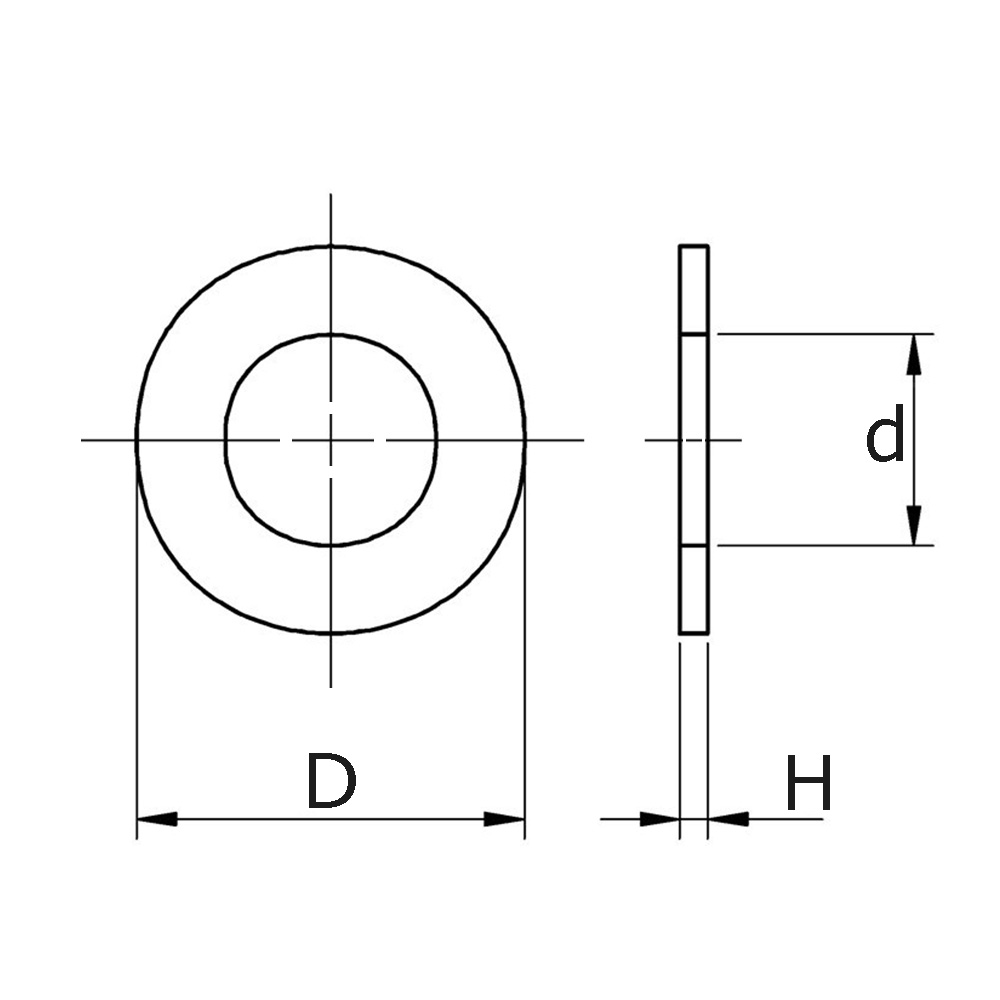 Flat washer - DIN125A and DIN126 - verpas