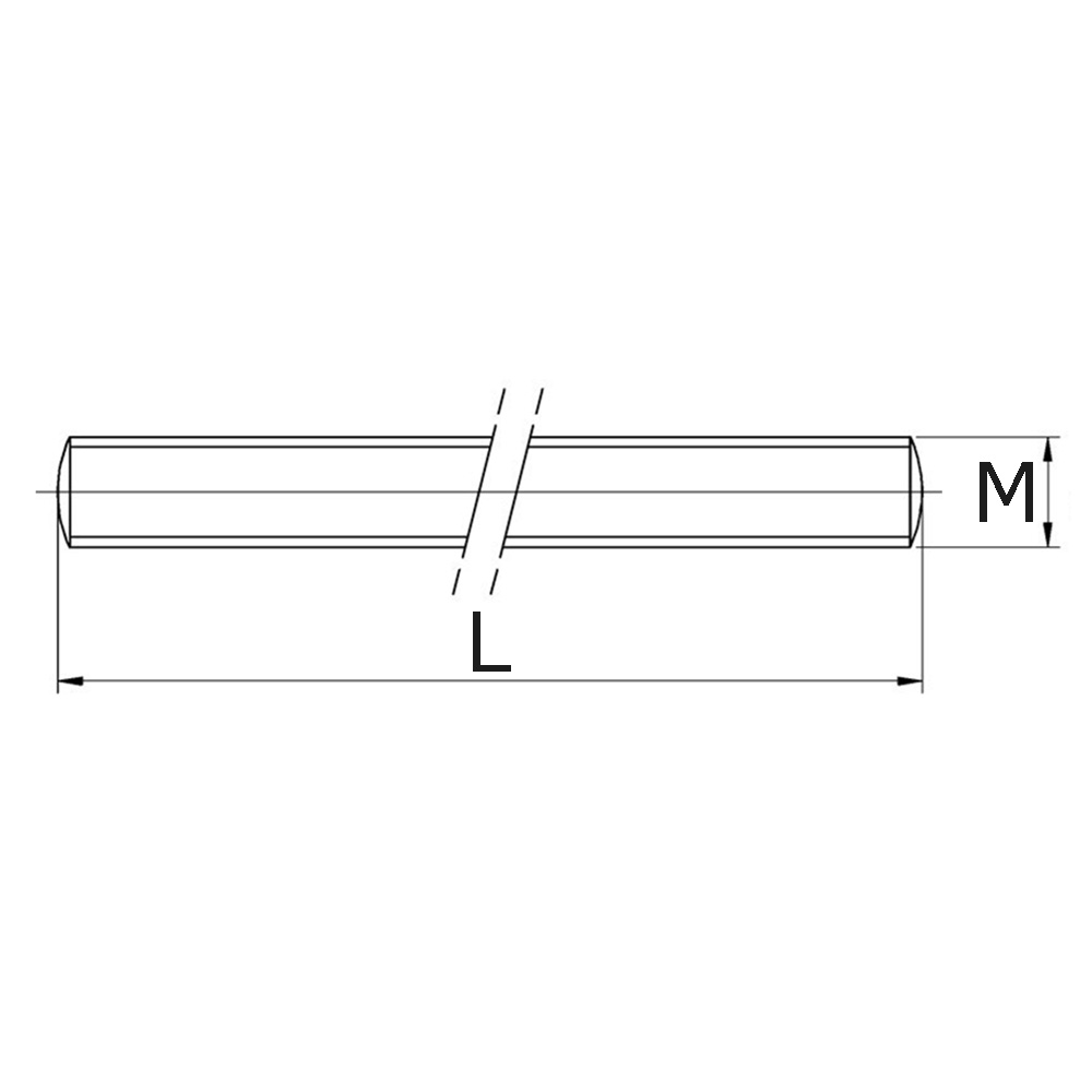 Threaded rod 8.8 steel galvanized – DIN 975 / 976 - verpas