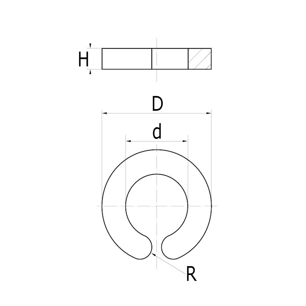Shaft fixing ring - plastic - verpas
