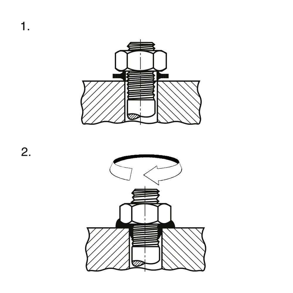 Plastic locking and sealing washer - PTFE - verpas