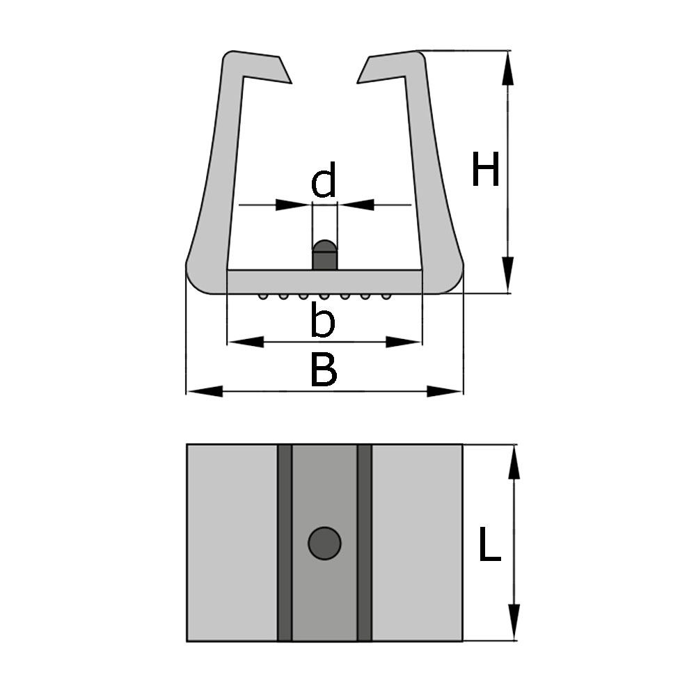 Self-clamping saddle feet for square tubing - verpas