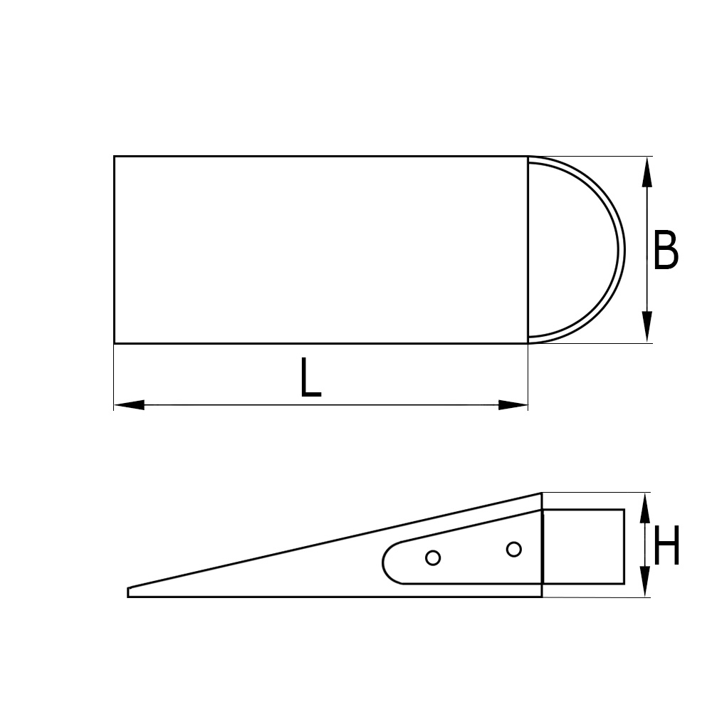 Door wedge stainless steel - verpas