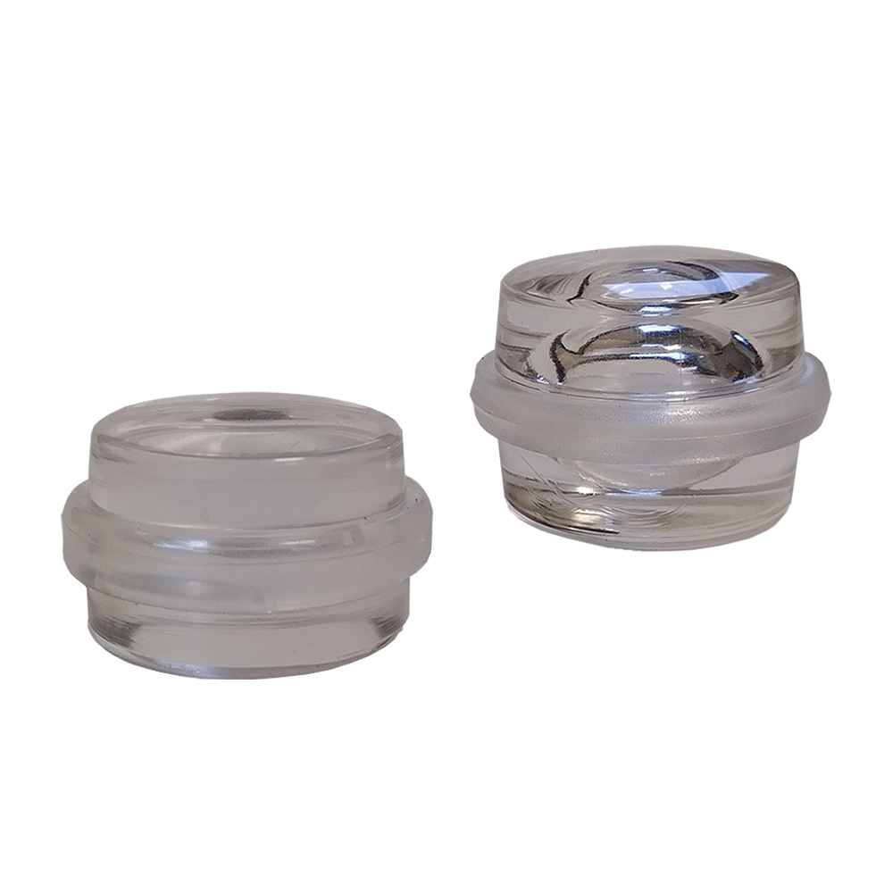 Self-adhesive door stoppers - round - transparant - verpas