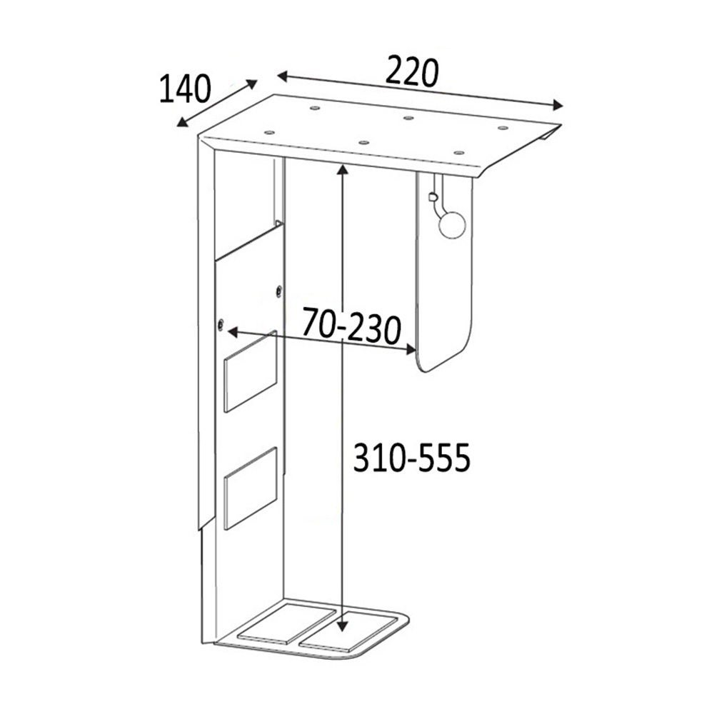Under desk CPU holder - modell Basic - verpas