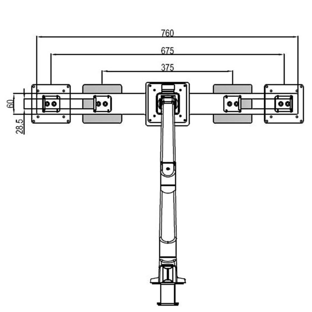 Crossbar ‘Basic’– universal – dual screen - verpas