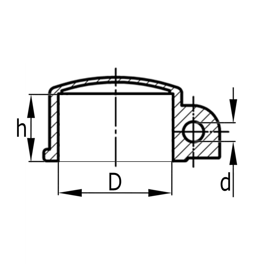 Round post cap with eyelet - Verpas B.V.