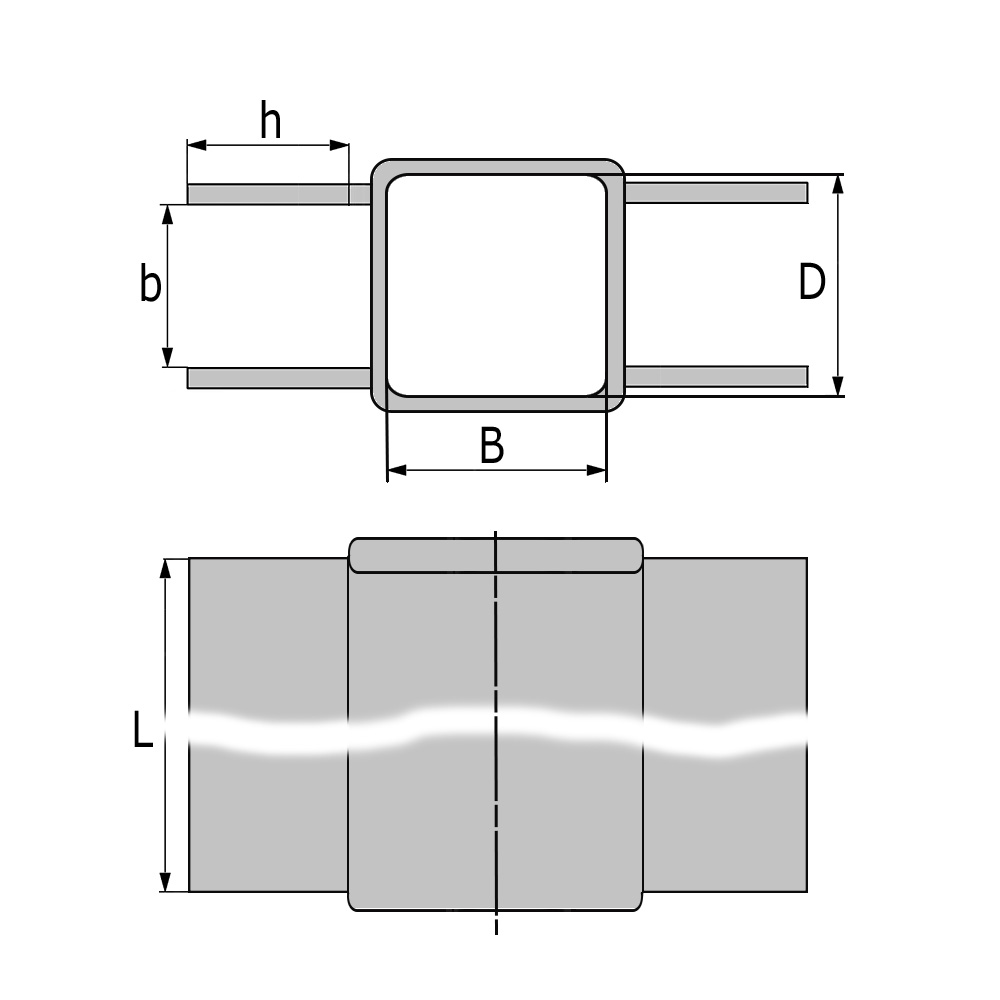 Gravel board to post bracket – square of rectangular post - verpas