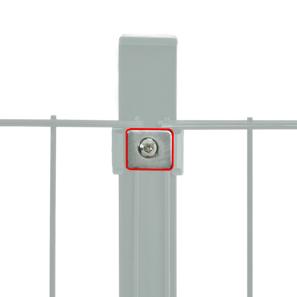 Stainless steel mounting plate for mesh panel clips - verpas