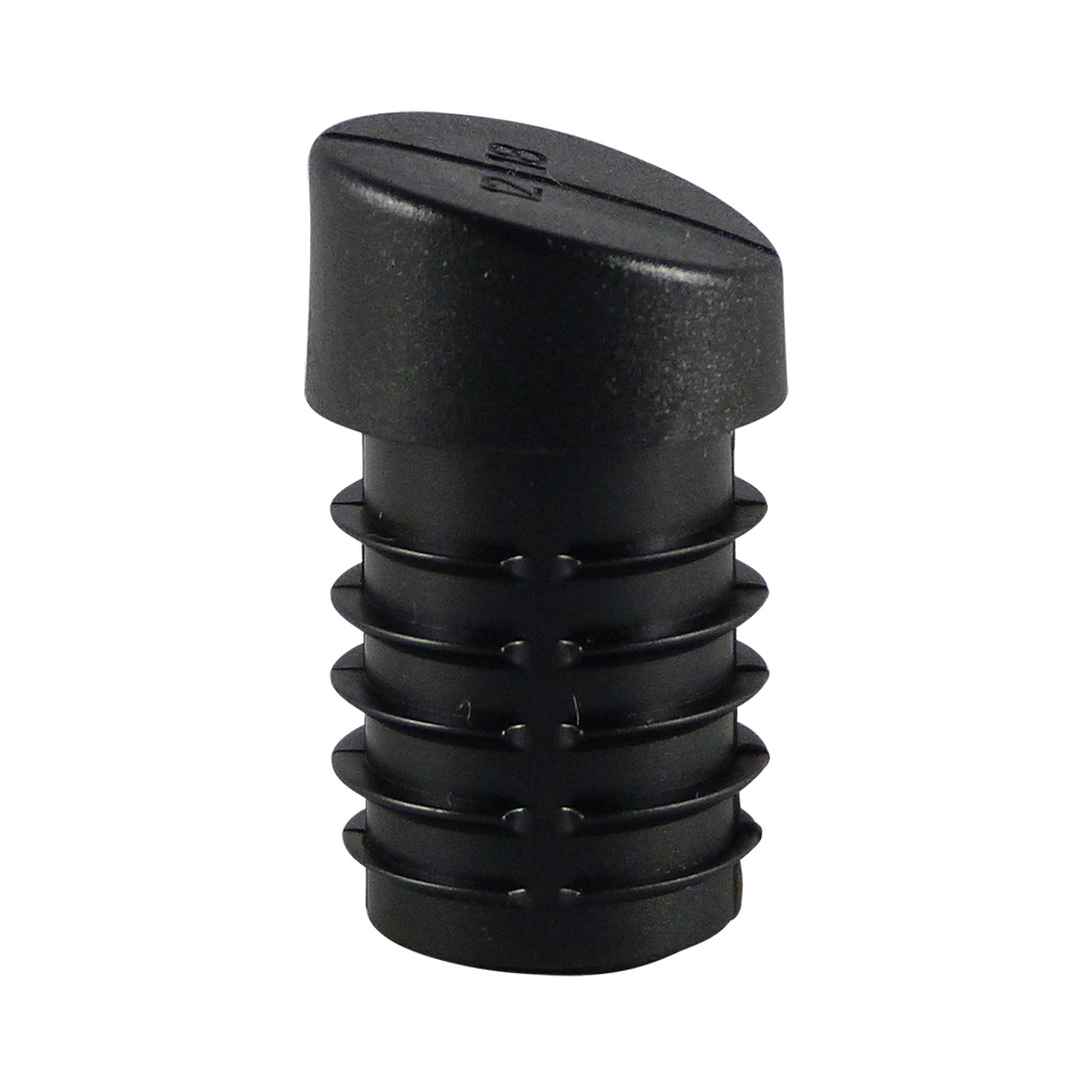 End cap inserts with angled base for round tube - verpas
