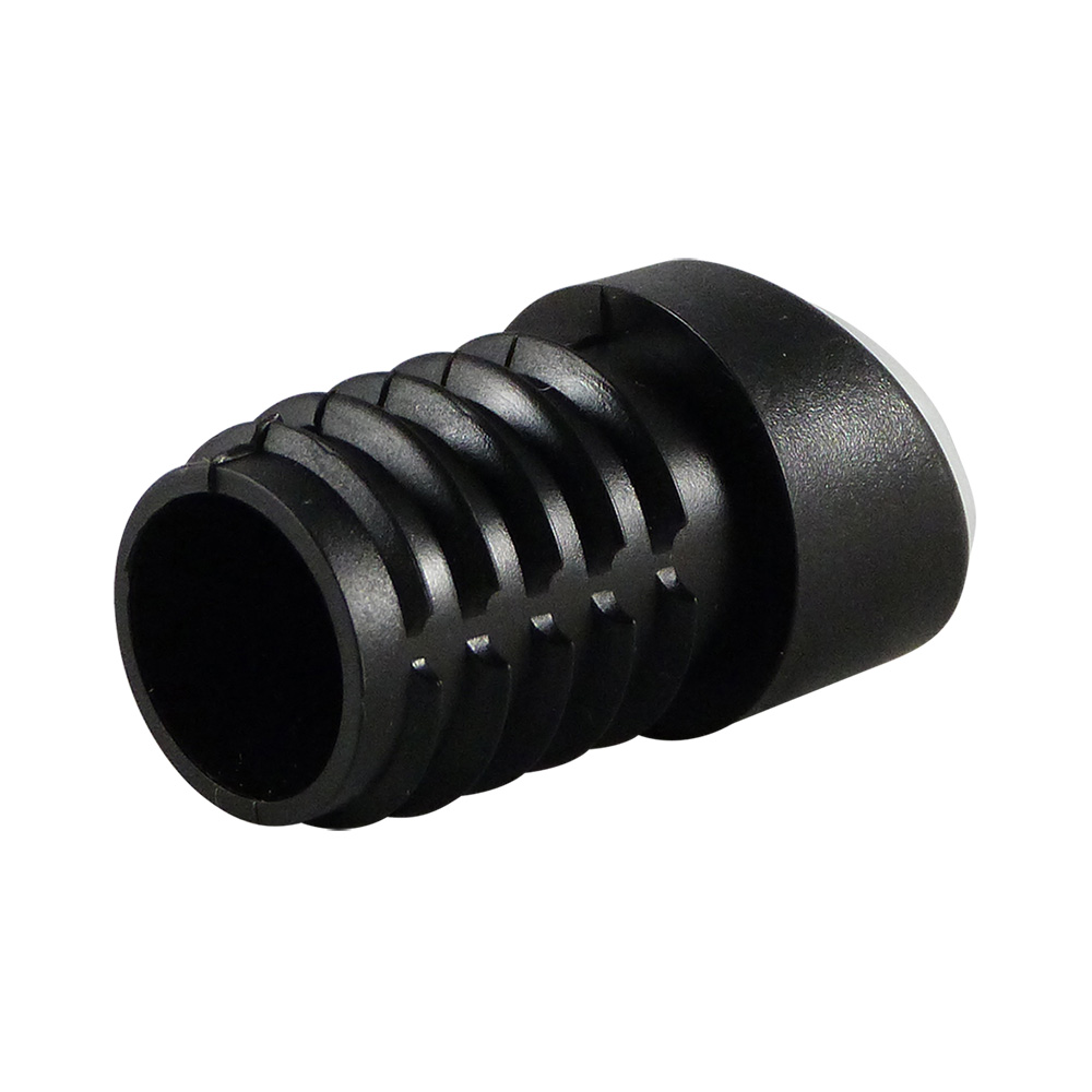 End cap inserts with angled base and PA pad for round tube - verpas