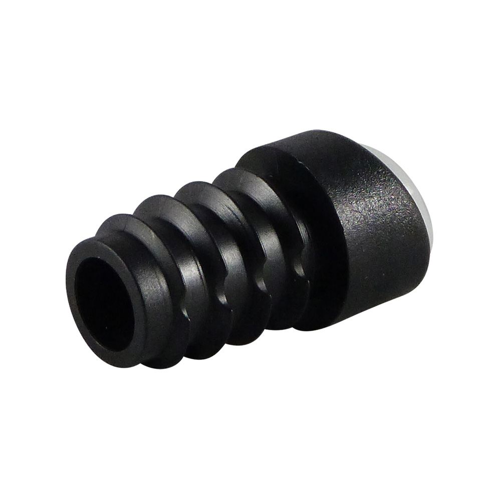 End cap inserts with angled base and PA pad for round tube - verpas