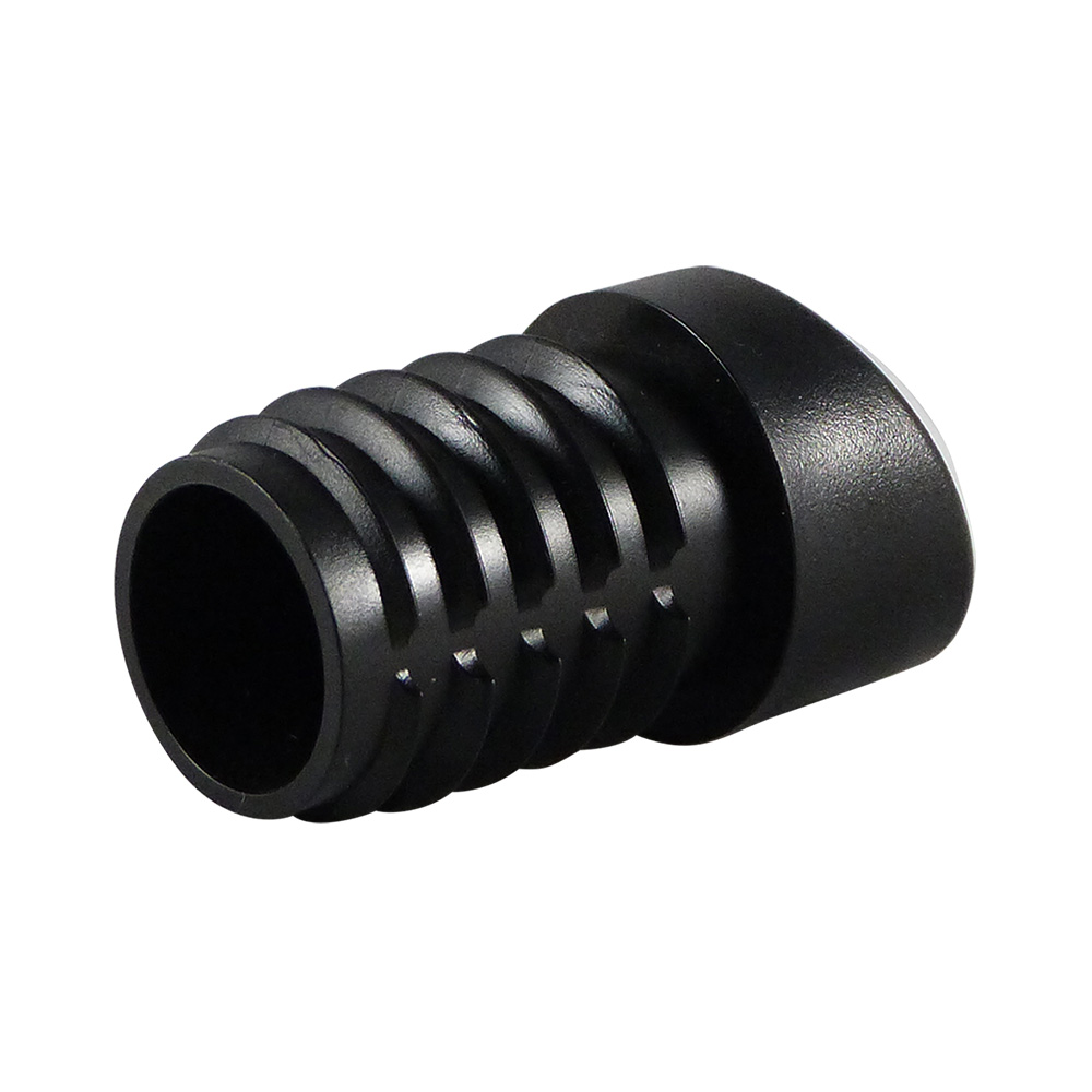 End cap inserts with angled base and POM/PTFE pad for round tube - Verp