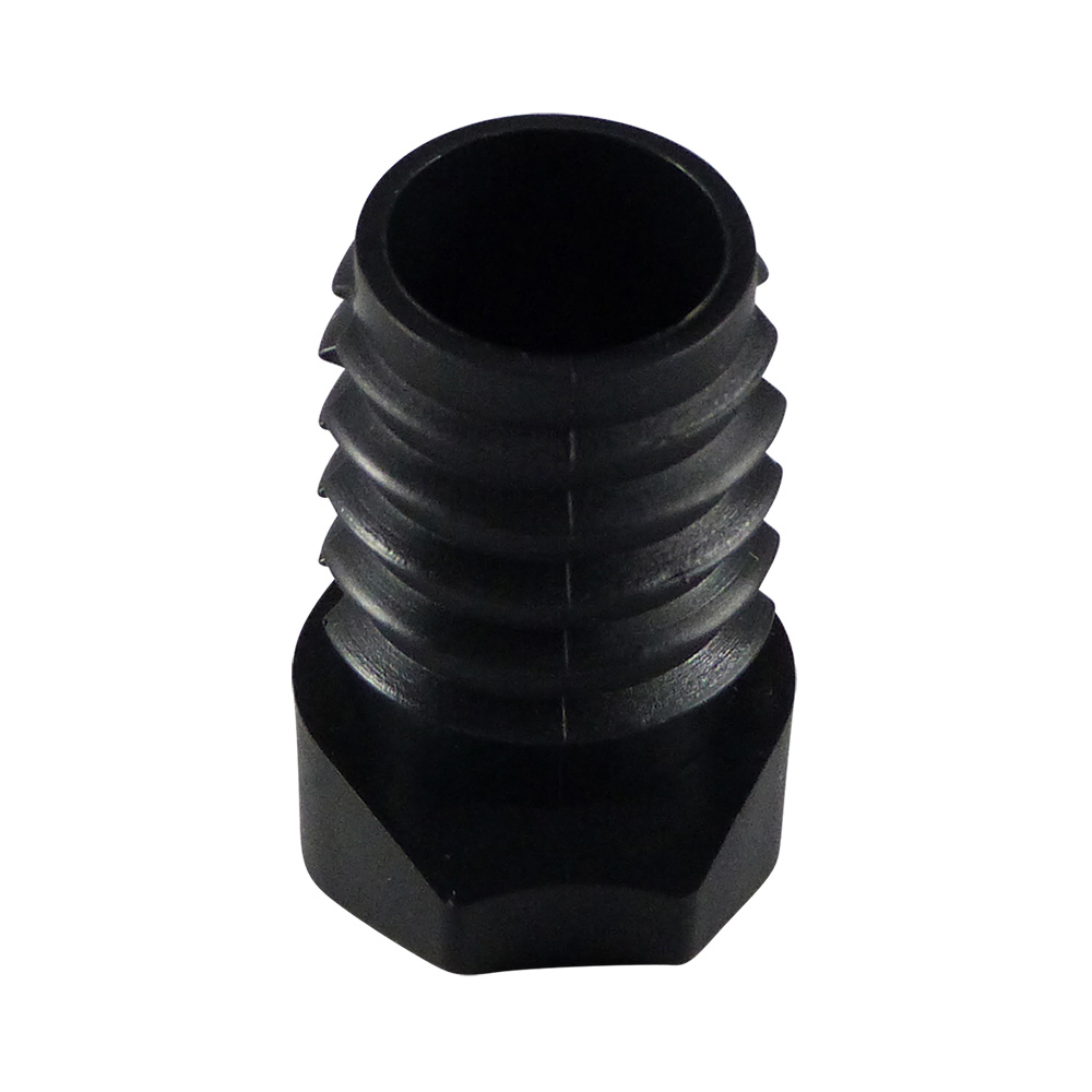 End cap inserts with angled base and scratch protection for round tube