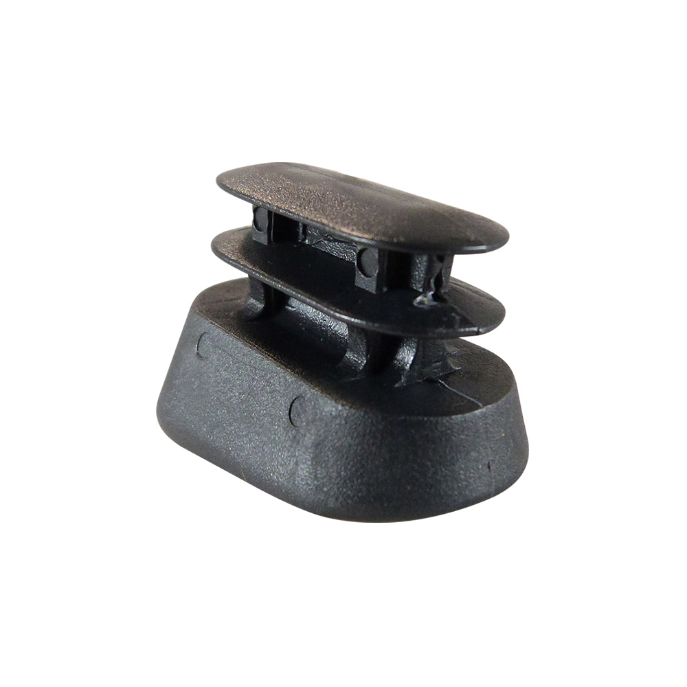 End cap inserts with angled base for flat oval tube - verpas