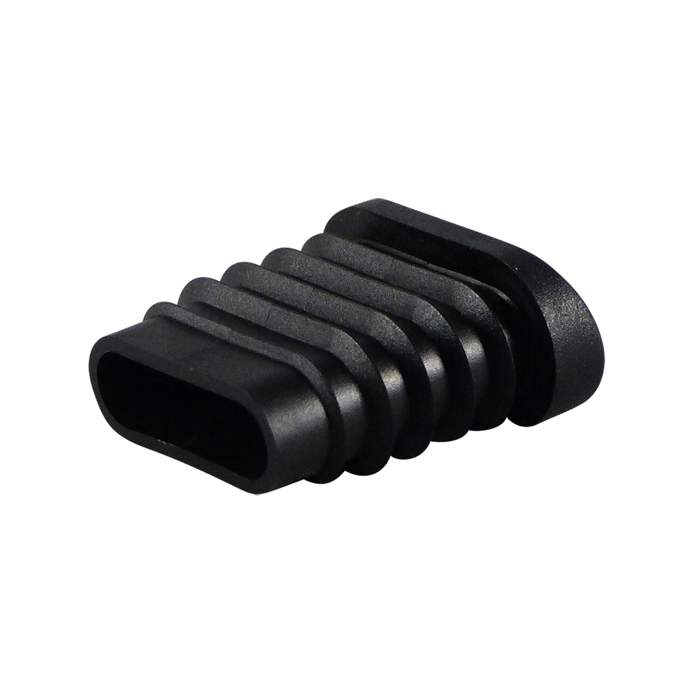 End cap inserts with angled base for flat oval tube - verpas