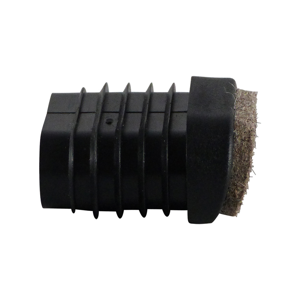 End cap inserts with angled base for flat oval tube - verpas