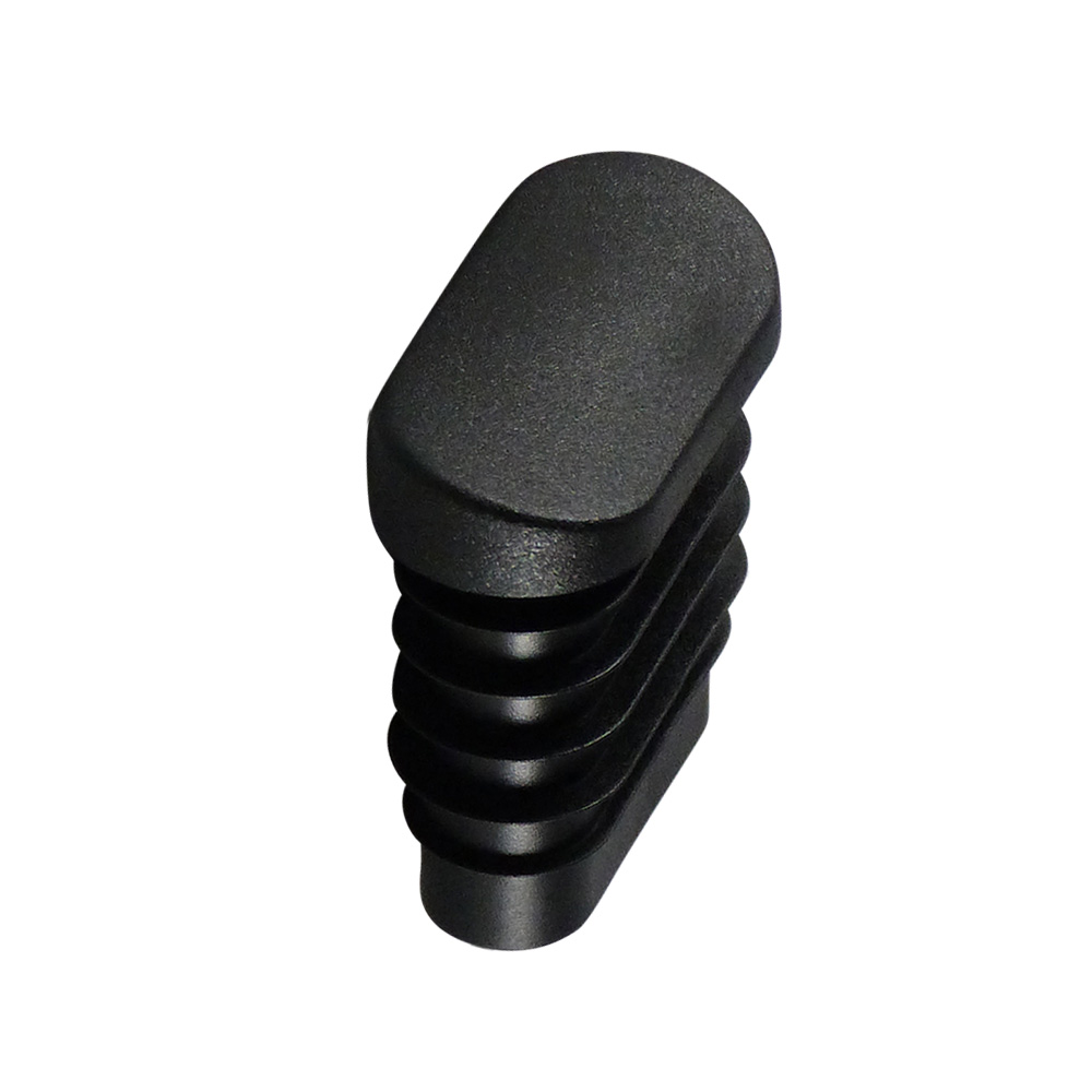 End cap inserts with angled base for flat oval tube - verpas