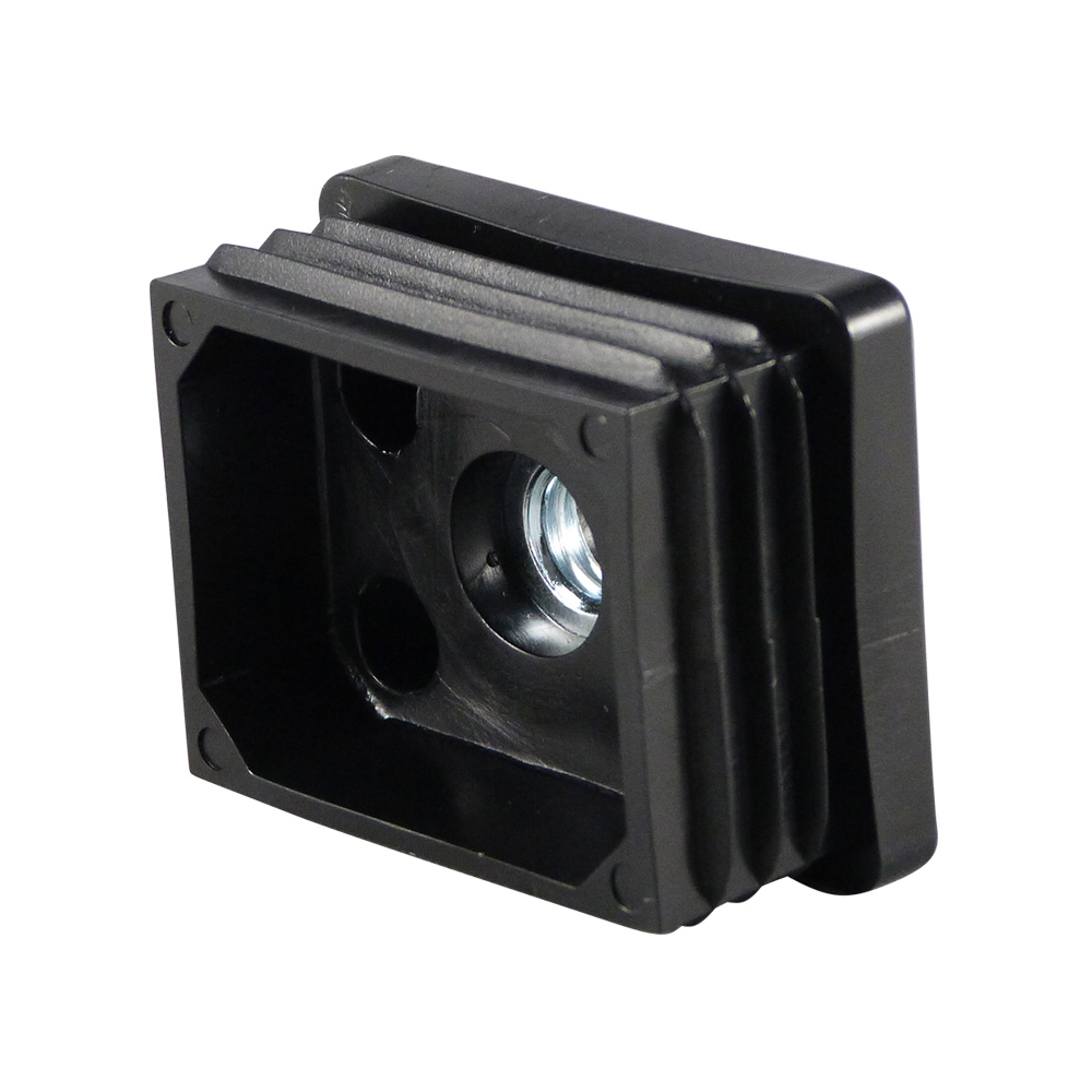 Verpas - Inserts with metal thread for rectangular tubes 50x30 M8 black