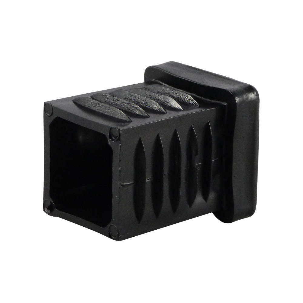 Tube inserts with threaded metal bush for attaching castors – square