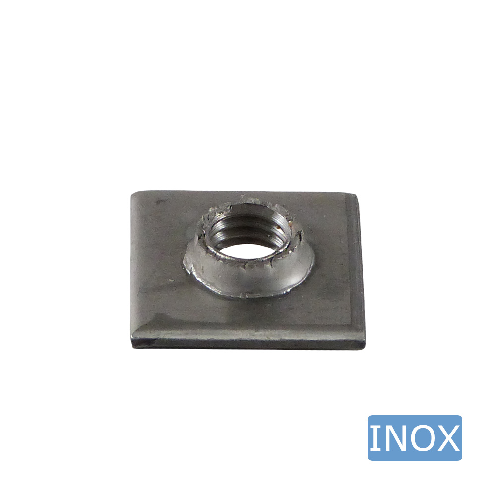 Stainless steel threaded weld plate – square - verpas