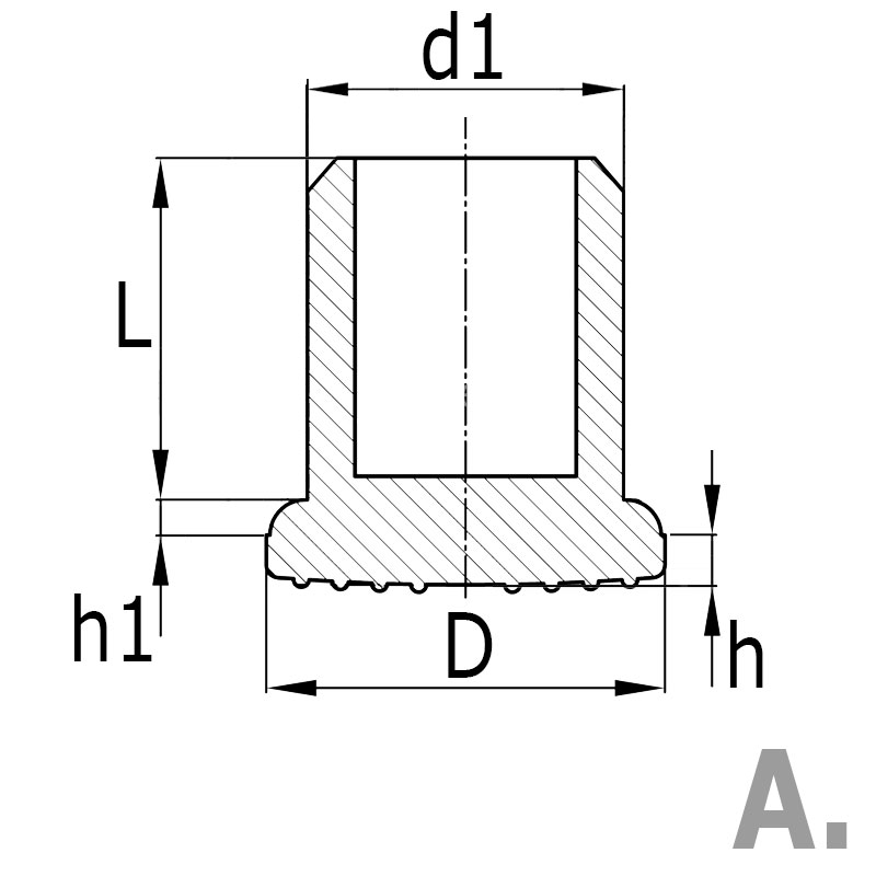 End cap inserts for round tube - verpas