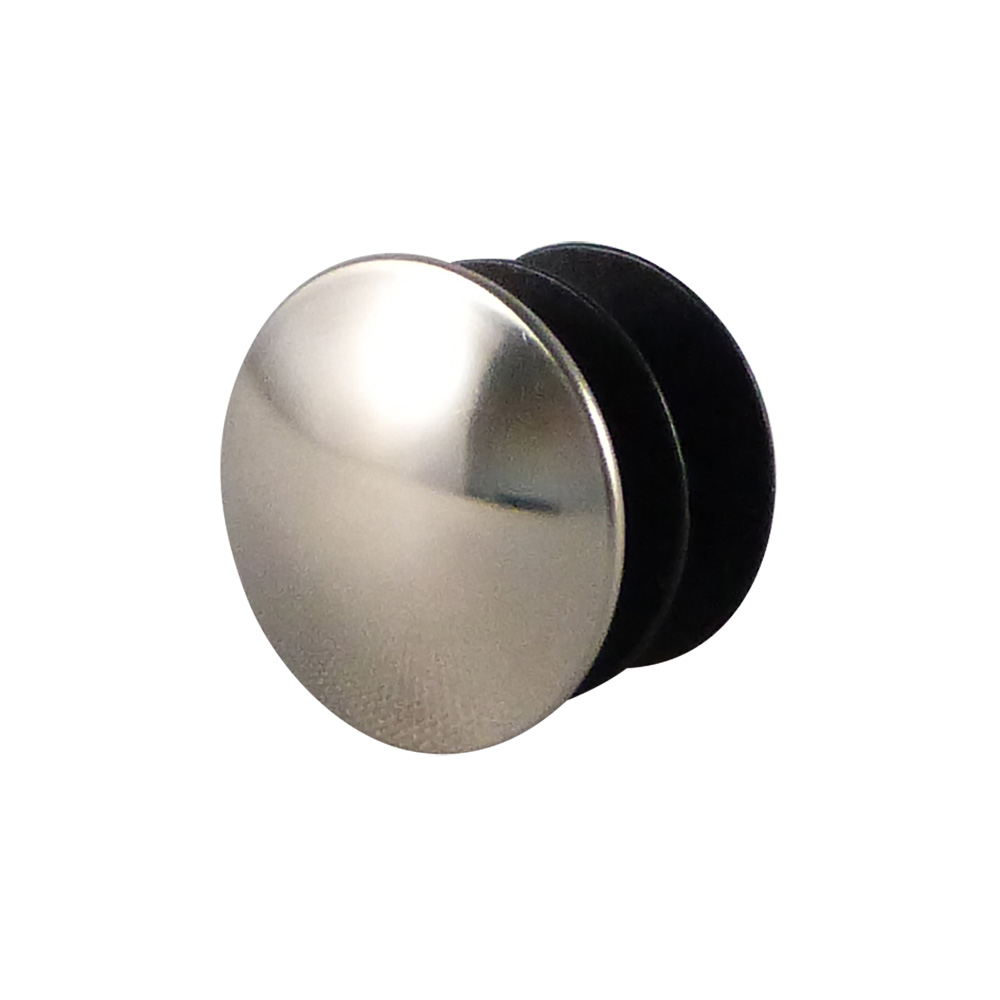 Round end cap inserts - nickelled metal cover - verpas