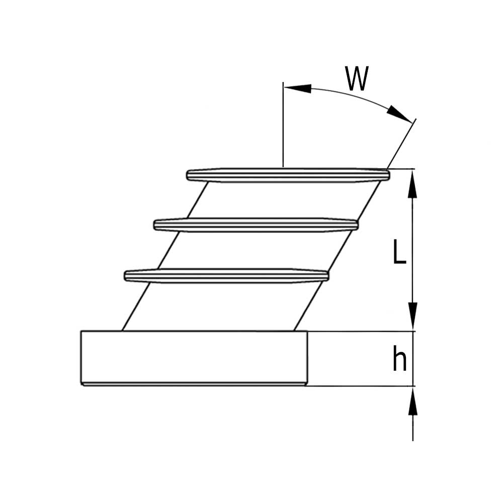 Rectangular angled tube inserts 15° to 30° - verpas