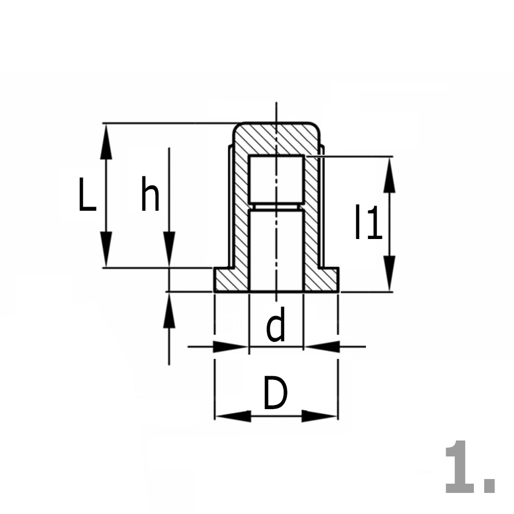 Castor sockets for round tubes - push-in stem - verpas