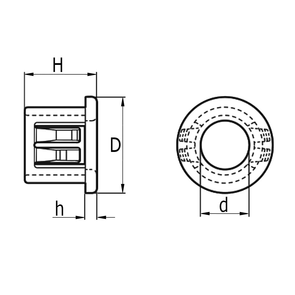 Cable grommet - snap-fit - verpas