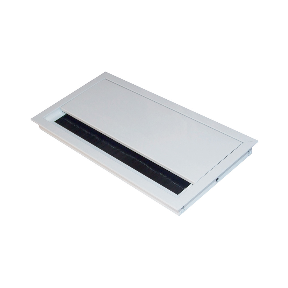 Desk cable grommet aluminium - softclose – square / rectangular - verpa