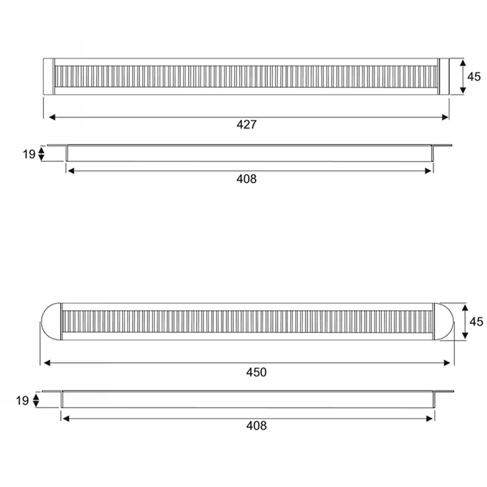 Brush seal grommet - aluminium – rectangular - verpas