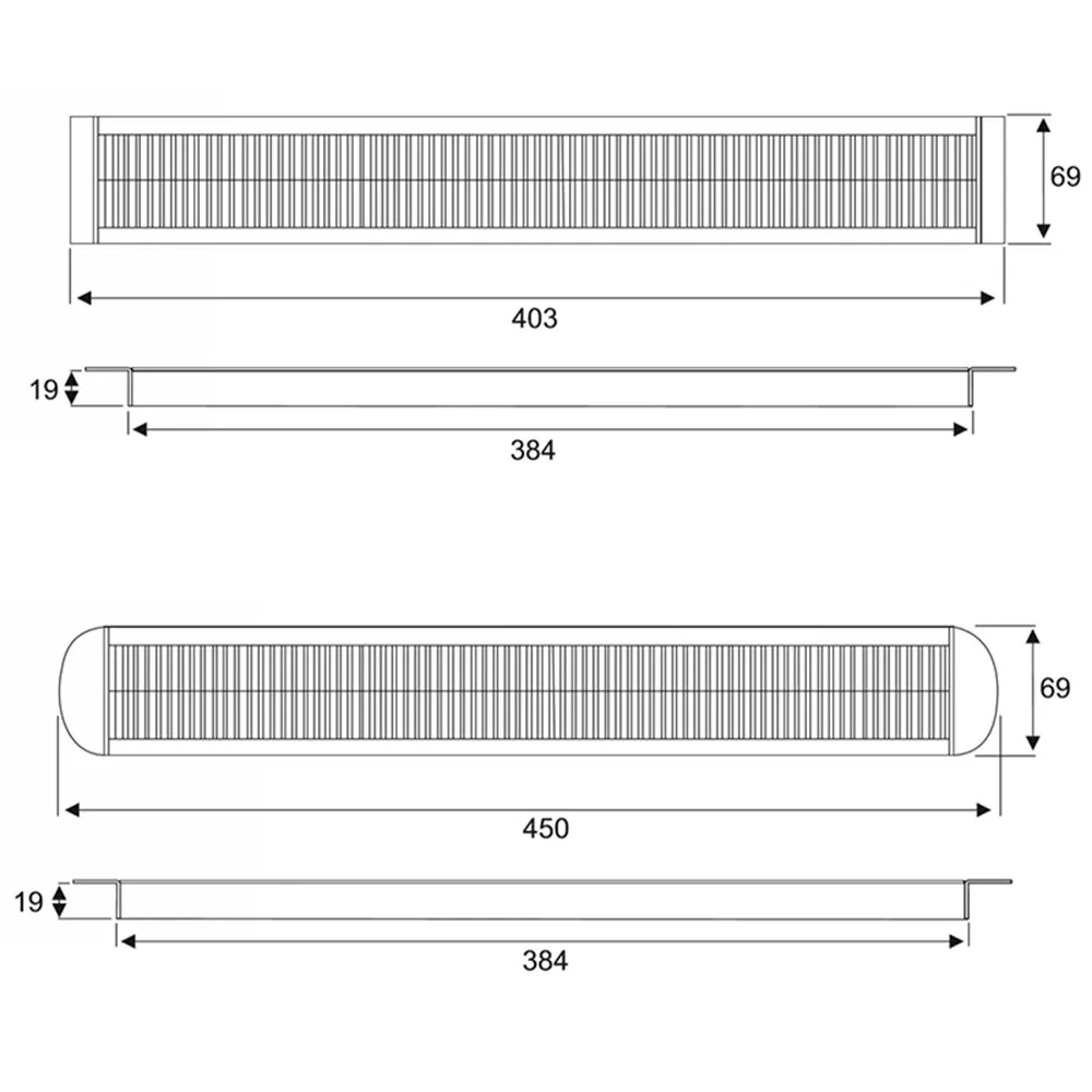 Brush seal grommet - aluminium – rectangular - verpas