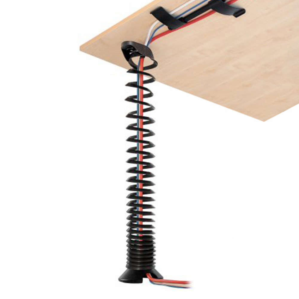 Vertical spiral cable snake with base and table clamp - verpas