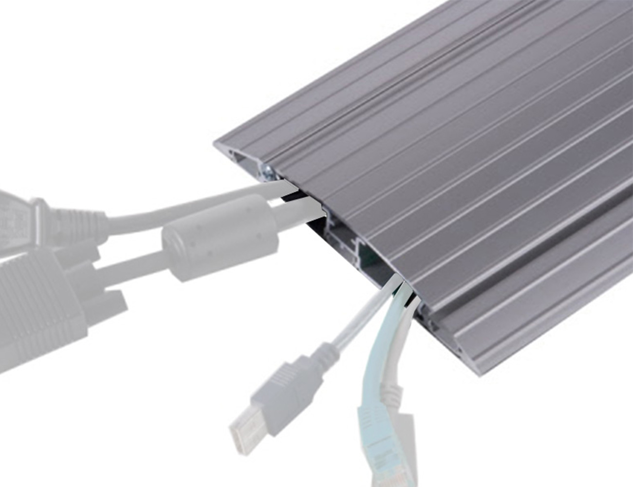 Floor cable cover with lid – aluminium - verpas