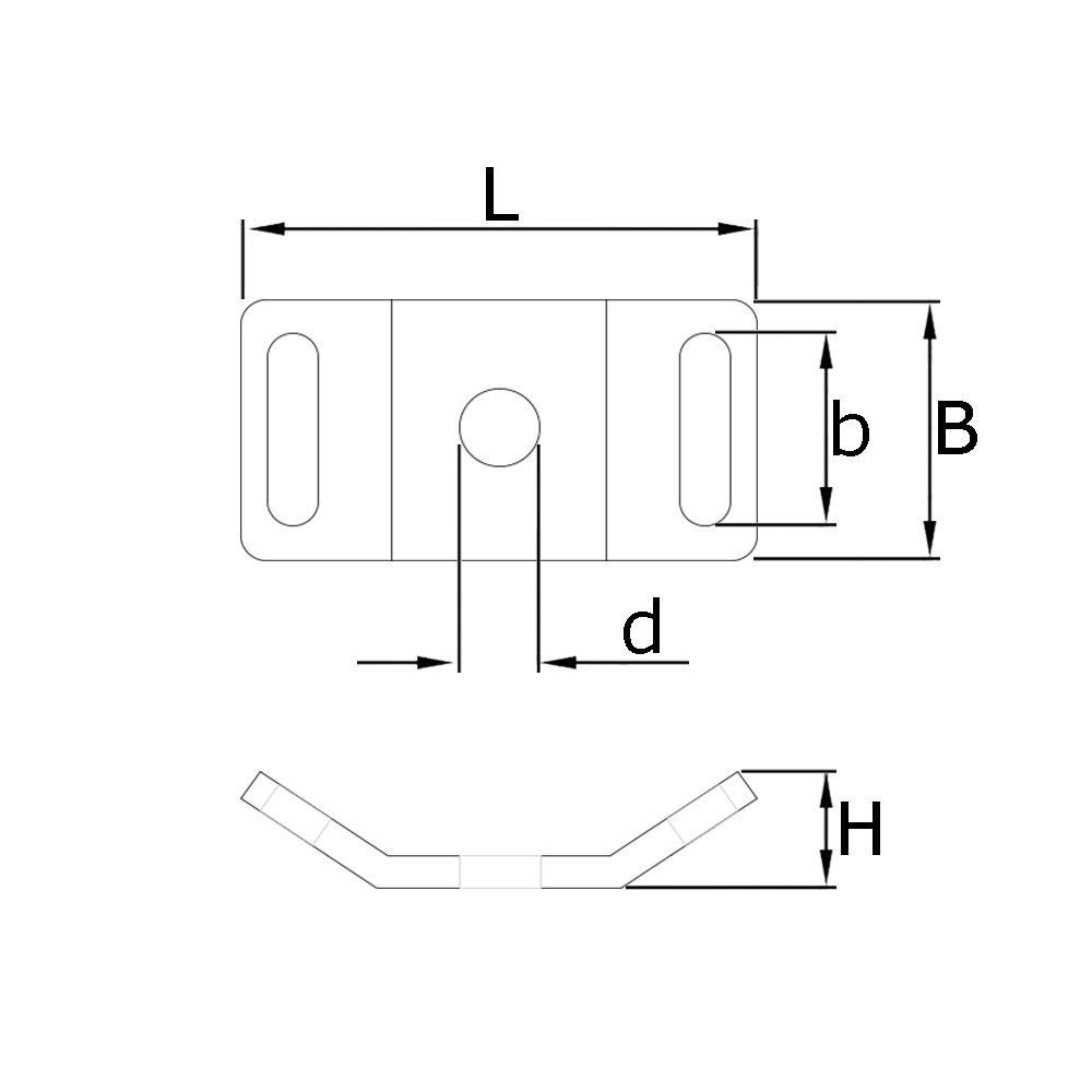 Cable tie mounts screw fix – stainless steel - verpas