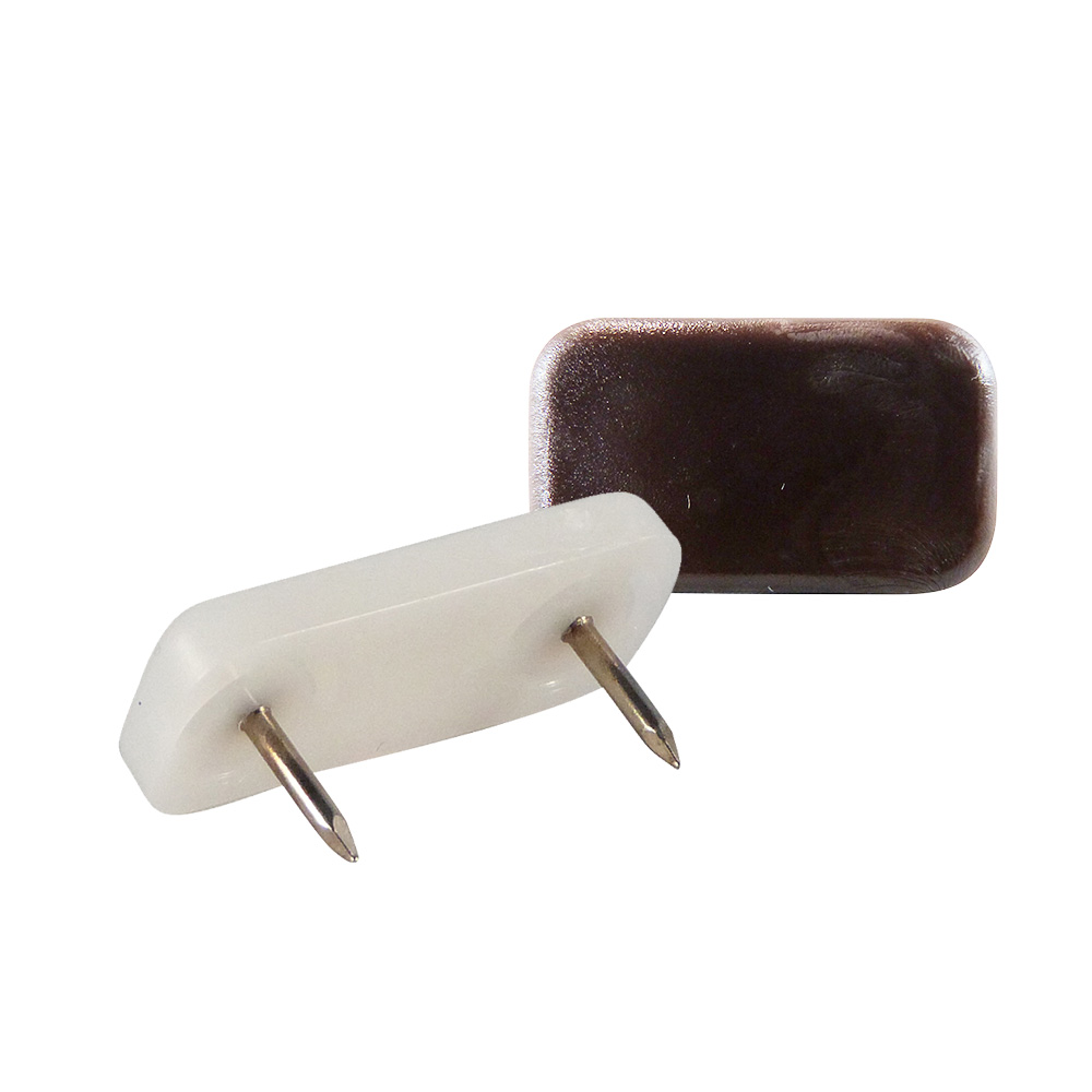 Rectangular nail-on glides - plastic pad - verpas