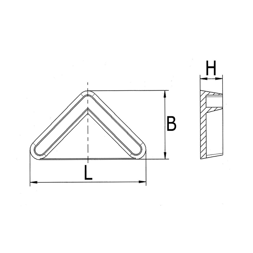 Foot caps for angle iron profiles - verpas