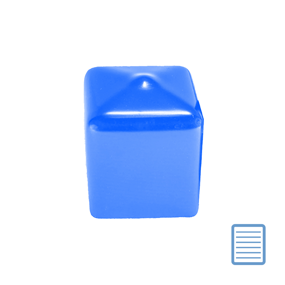 Dip moulded PVC caps - square - all sizes - verpas
