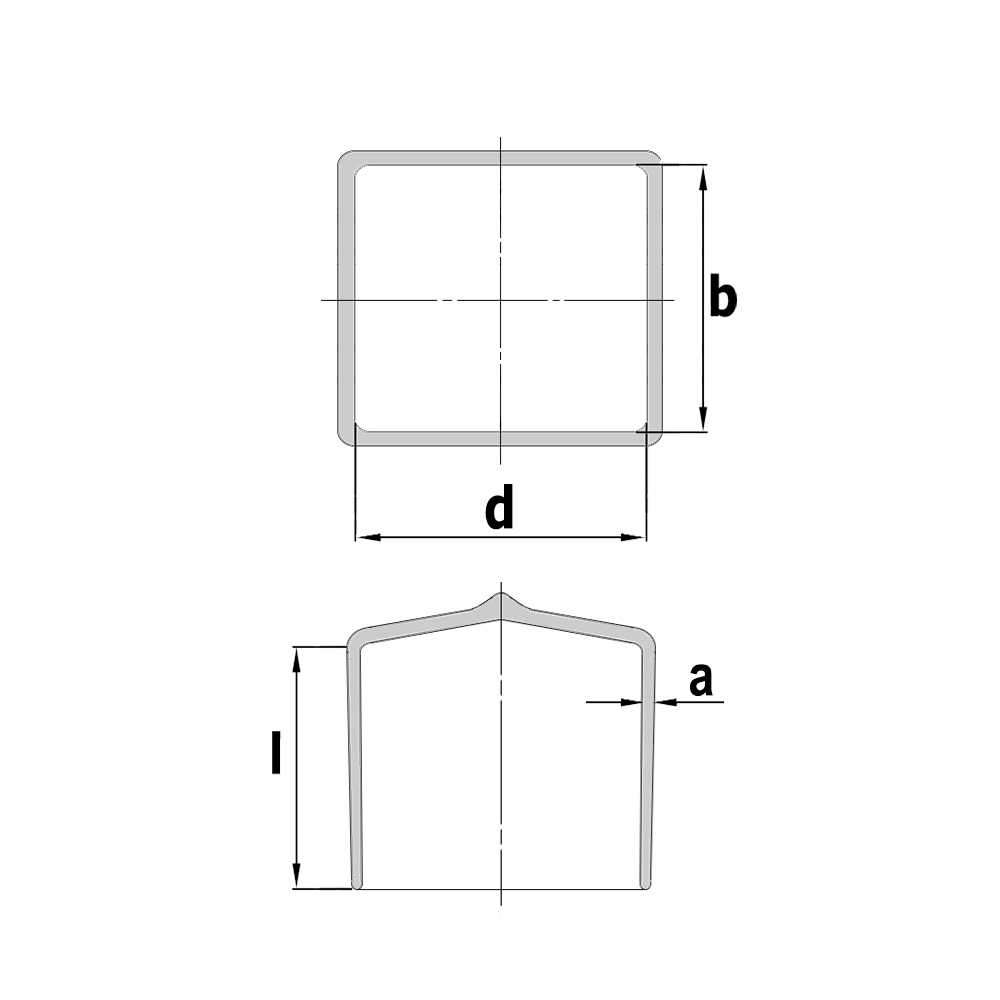Dip moulded PVC caps - square - all sizes - verpas