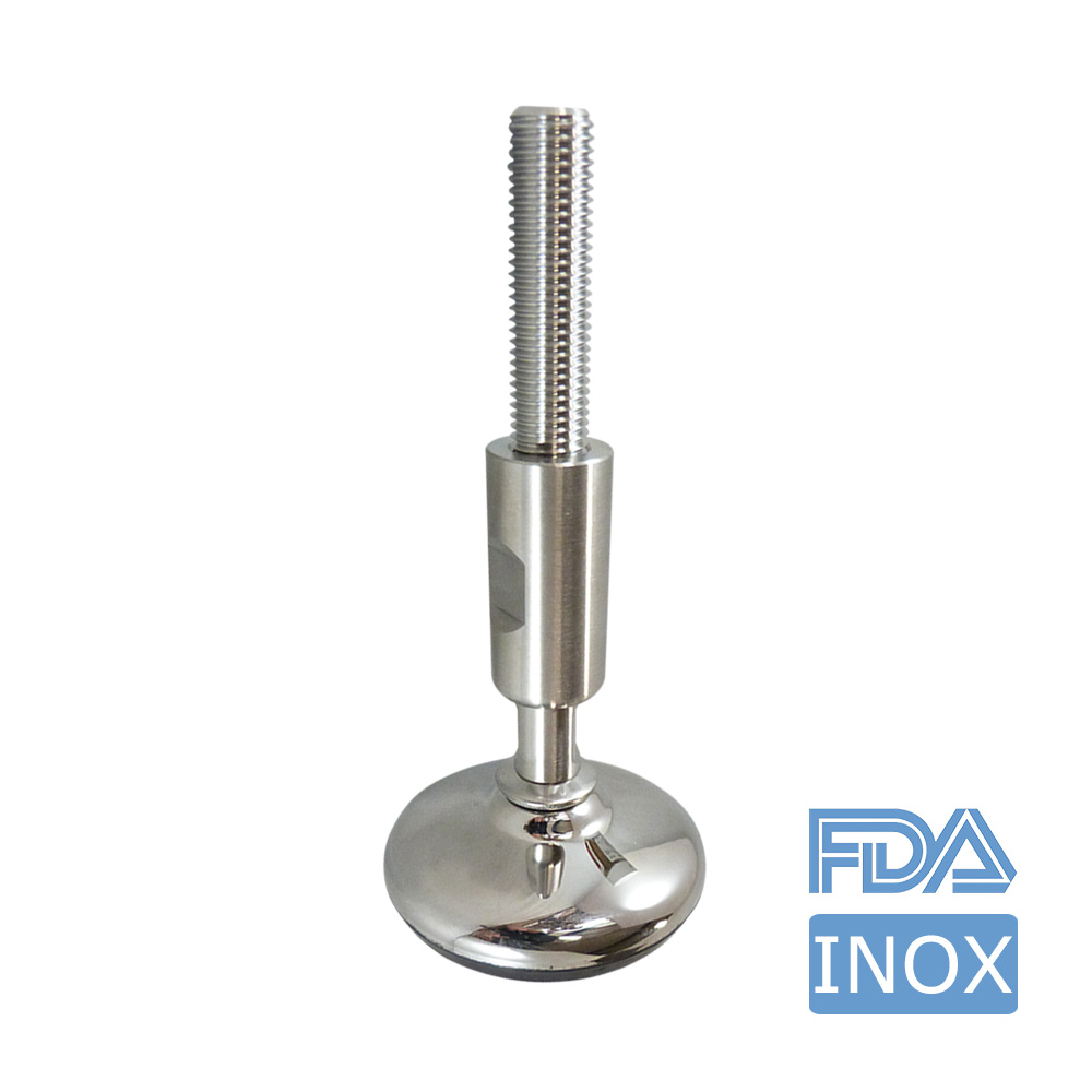 Stainless steel levelling foot – extra hygienic design - verpas