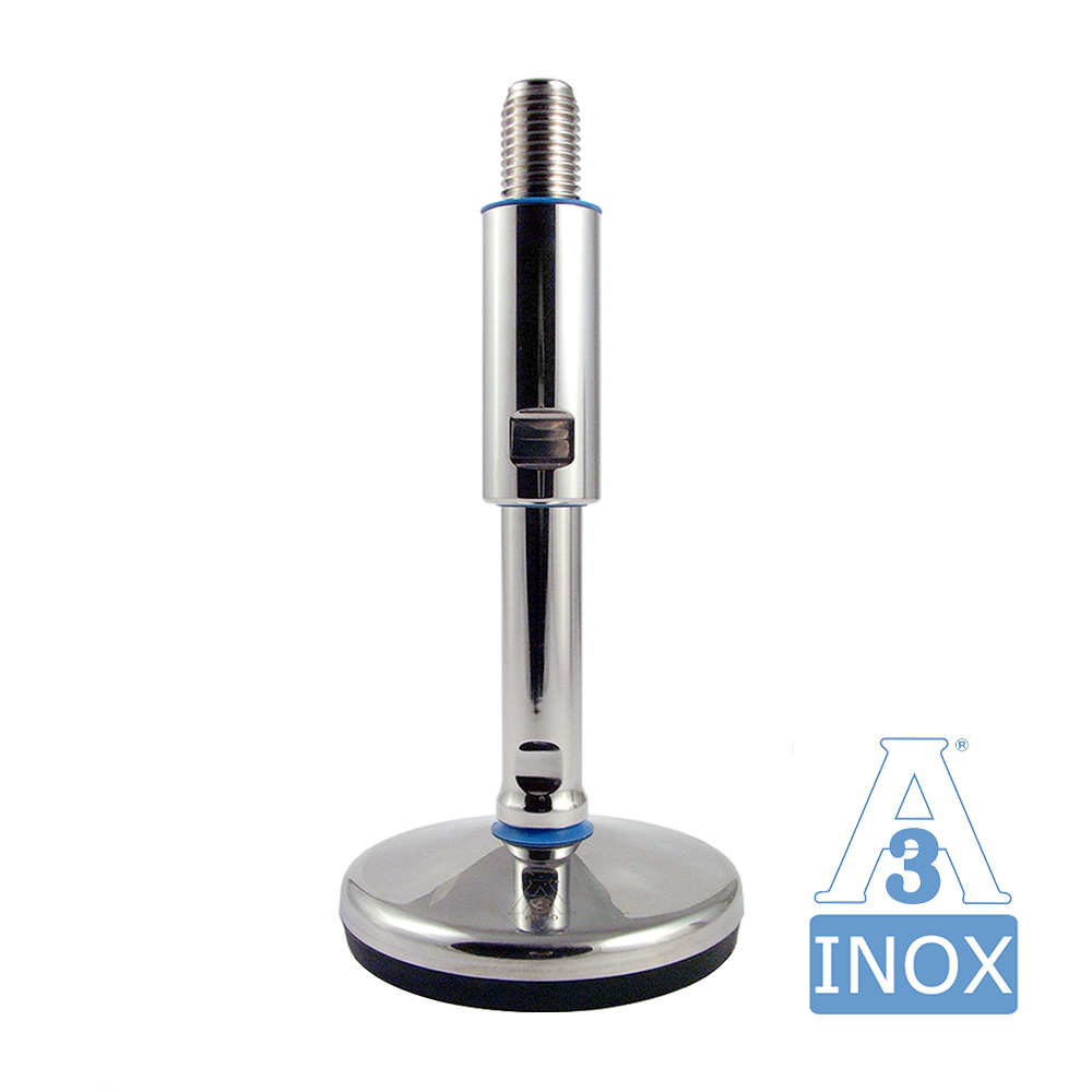 Stainless steel levelling feet with vulcanized rubber – 3A Hygiëne - Ve