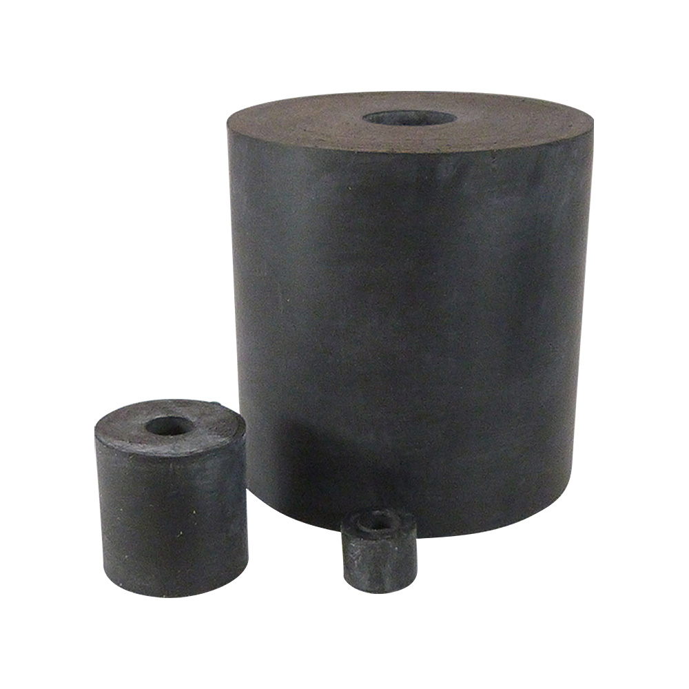 Rubber bush with clearance hole - cylindrical - verpas