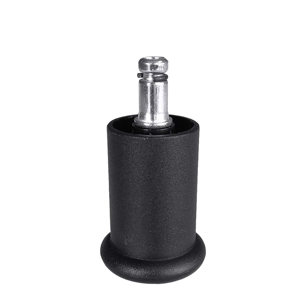Office chair glide D 50mm H 53mm high profile cylindrical black 11x20mm stem