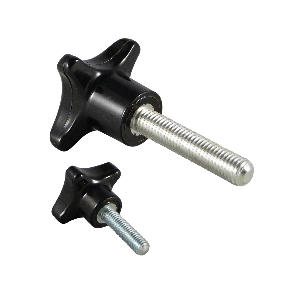 Bakelite 4-lobe knob - DIN 6335 – threaded stud - verpas