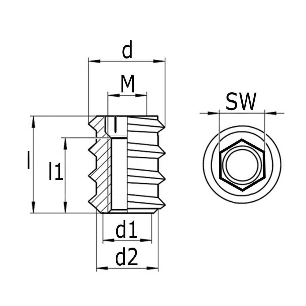 Hexagon socket inserts - verpas